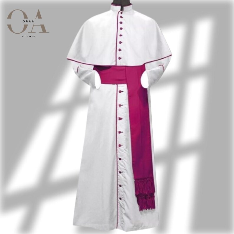 Bishop Custom Clergy Cassock With Trims – Tailored Liturgical Vestment ...