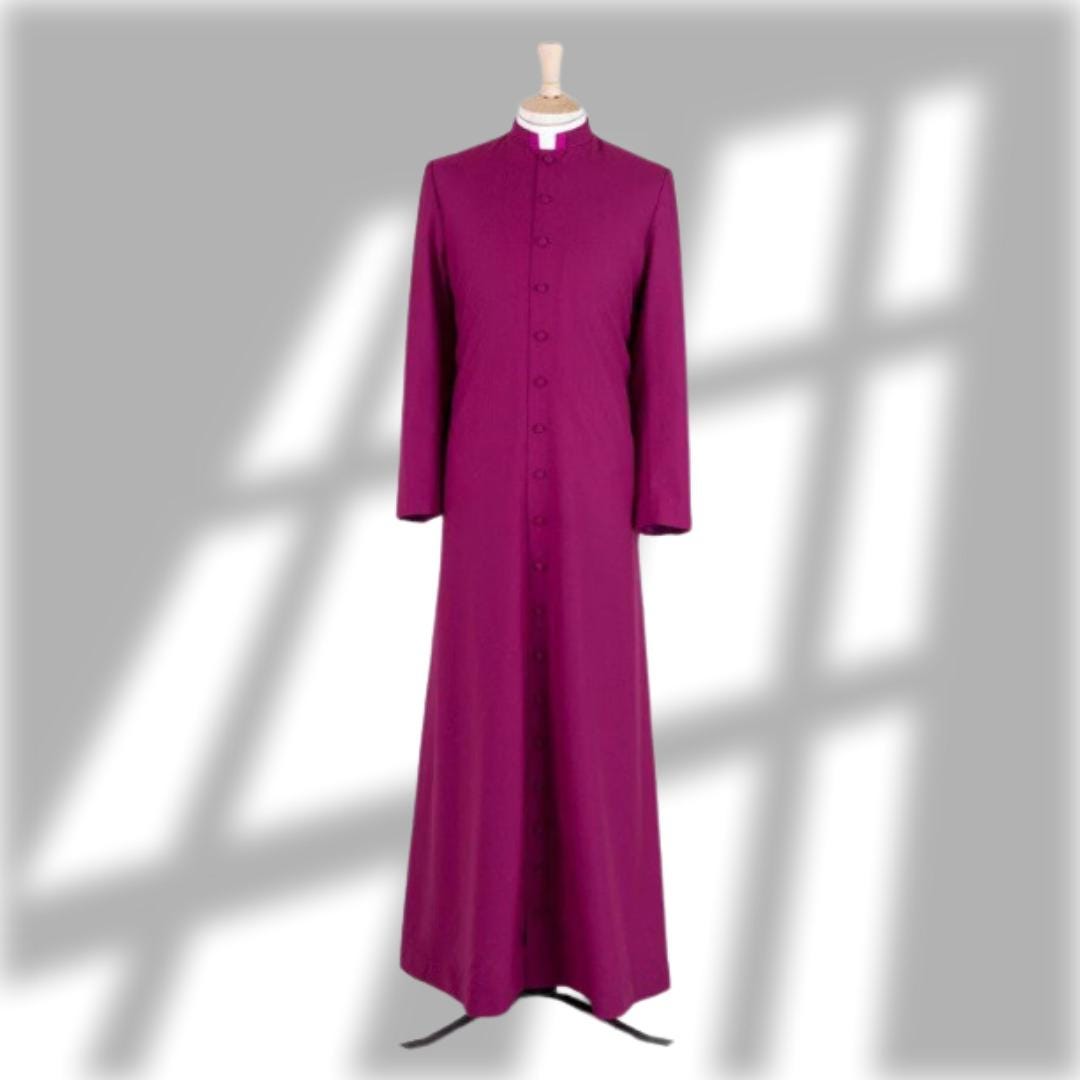 ORAA STUDIO Roman Purple Clergy Cassock, Bishop Vestment – Traditional ...