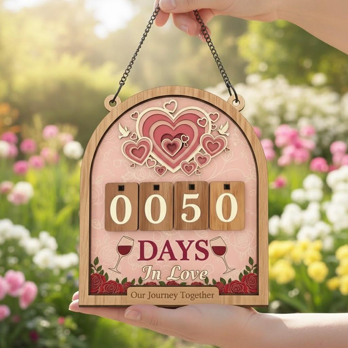 Days in Love Tracker Sign, Personalized Couple Day Counter, Our Journey ...