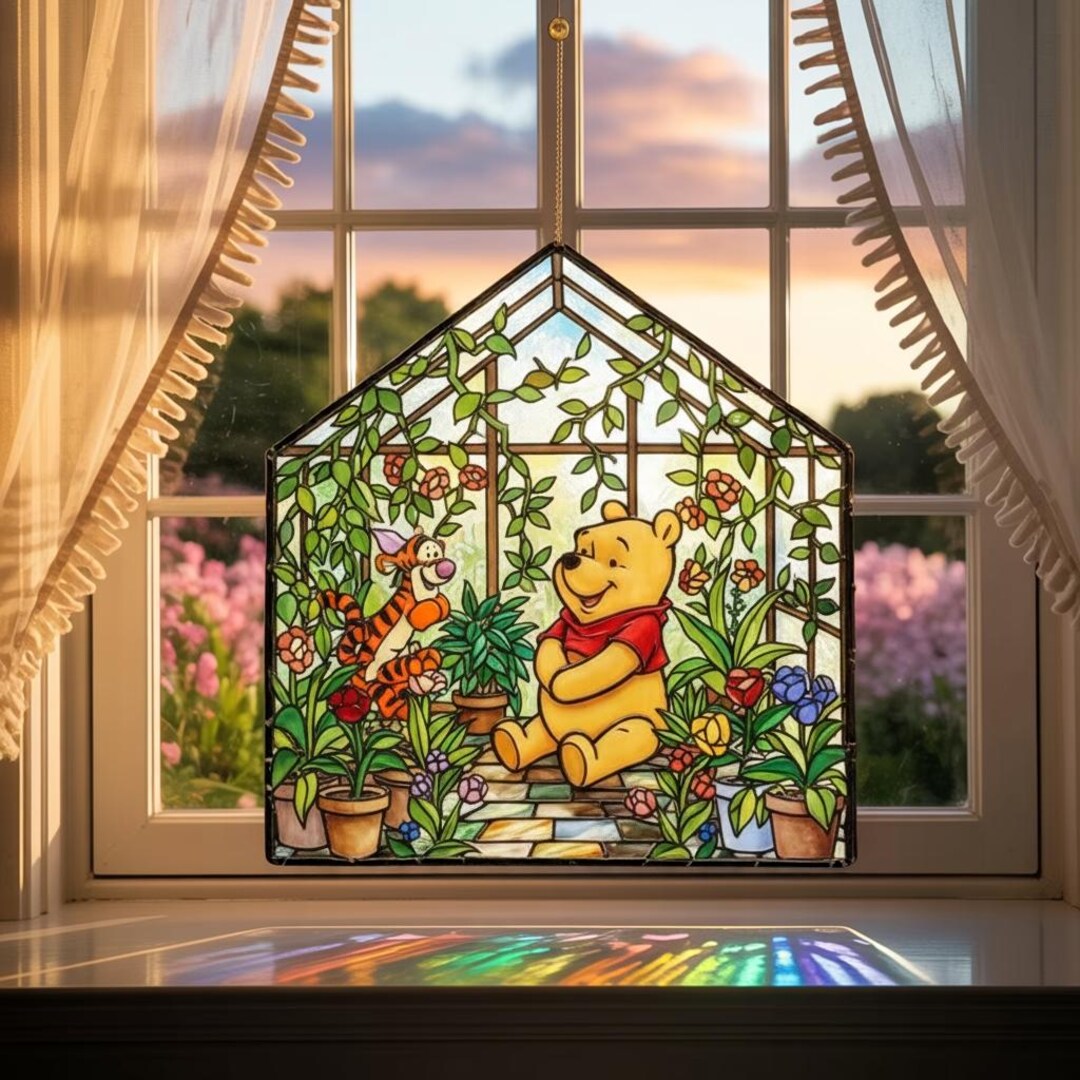 Pooh and Tigger Acrylic Suncatcher, Pooh Greenhouse Garden Decor ...