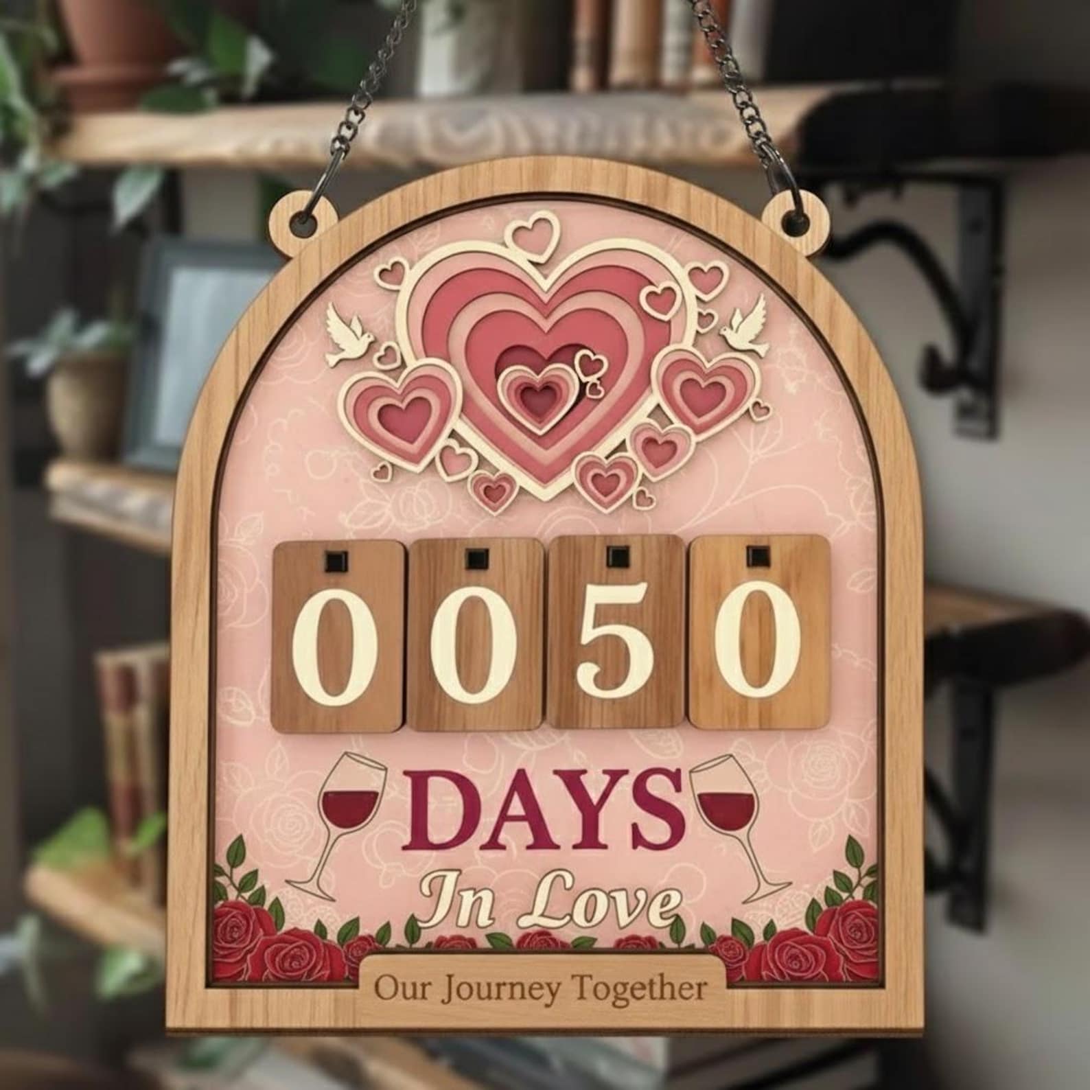 Days in Love Tracker Sign, Personalized Couple Day Counter, Our Journey ...