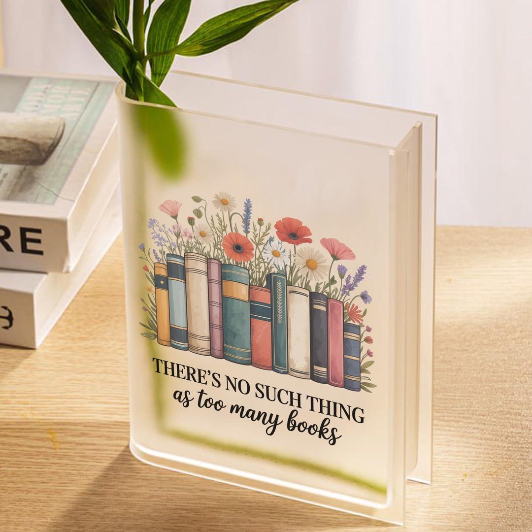 There’s No Such Thing Book Vase, Floral Book Vase for Readers ...