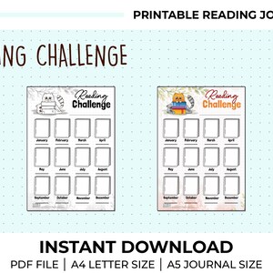 Reading Journal Printable | A4 A5 Book Tracker, Reading Planner ...