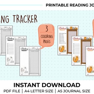 Reading Journal Printable | A4 A5 Book Tracker, Reading Planner ...