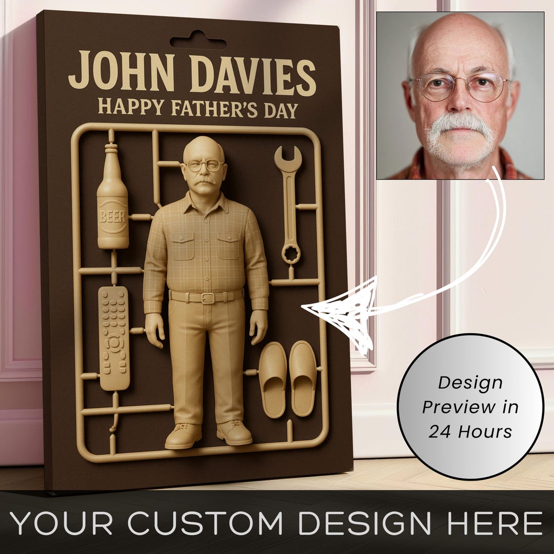 Custom Action Figure Poster From Photo, Custom Doll Painting From Photo ...