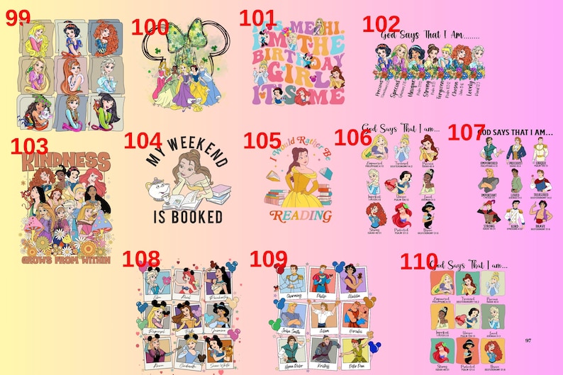 Disney Princess Dtf, Disney Princes Dtf Transfers, Best Day Ever Ready ...