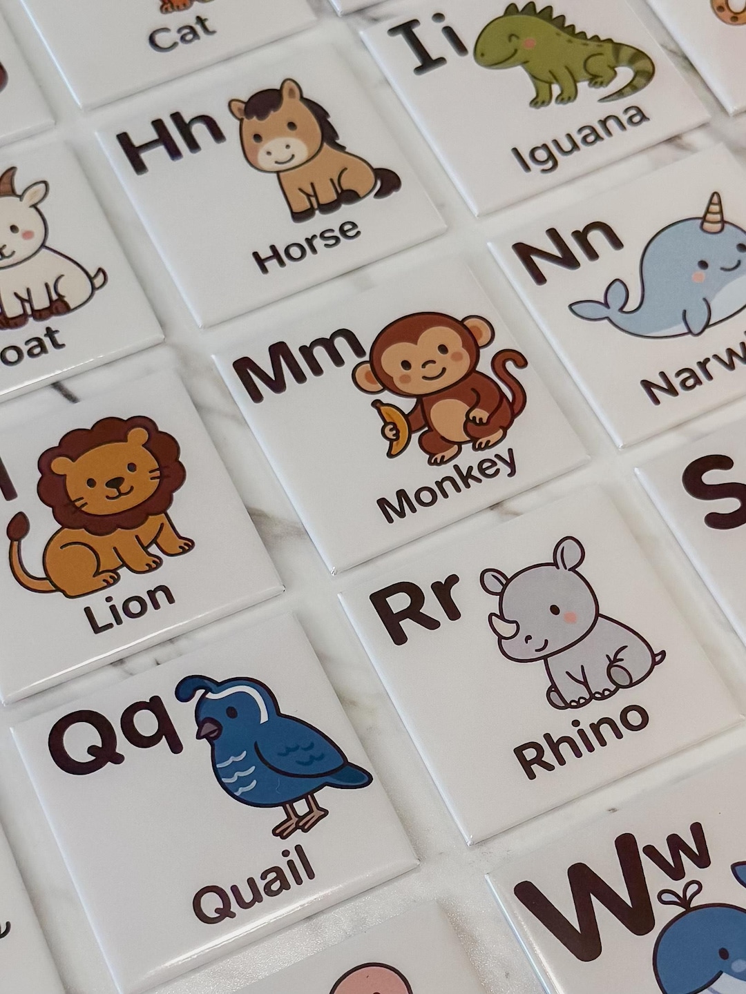ABC Animal Magnets - Etsy