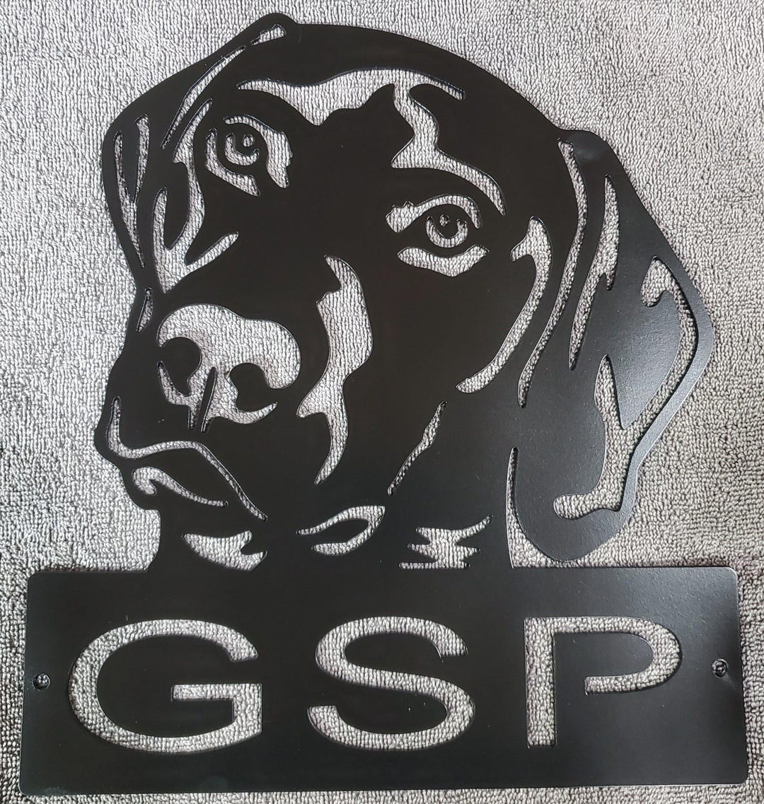 German Shorthaired Pointer Head With GSP Lettering, German Shorthair ...