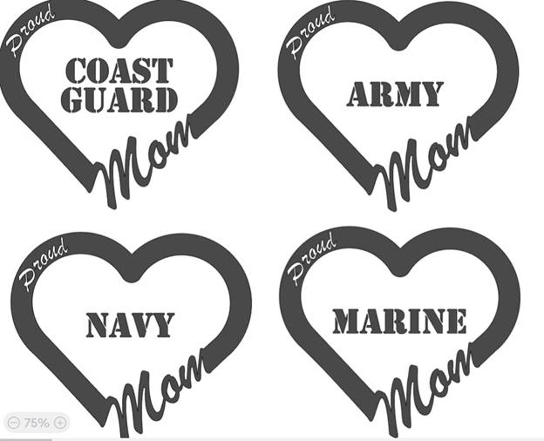Proud Service Mom Decal - Etsy
