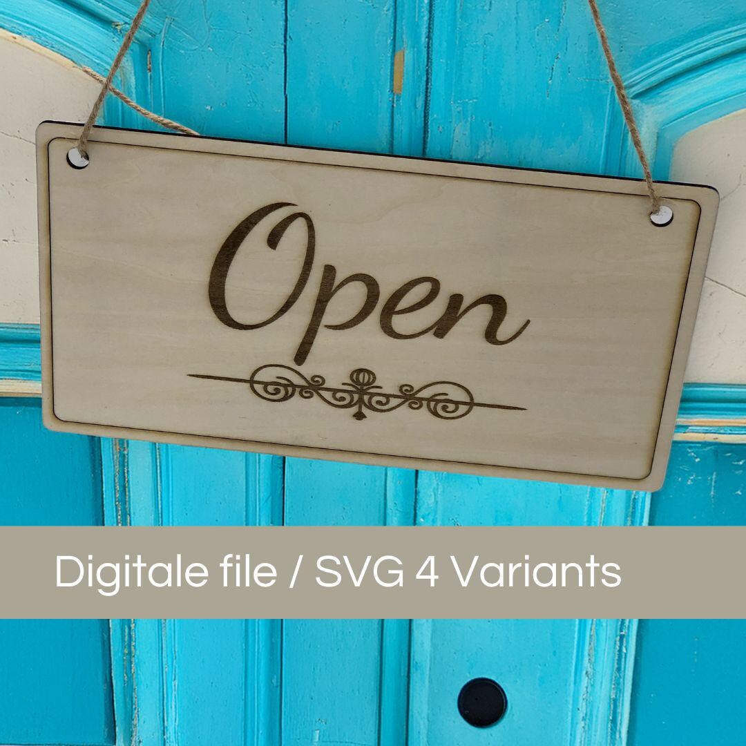 Door Sign Open - Closed SVG – in 4 Variations. Digital SVG File of a ...