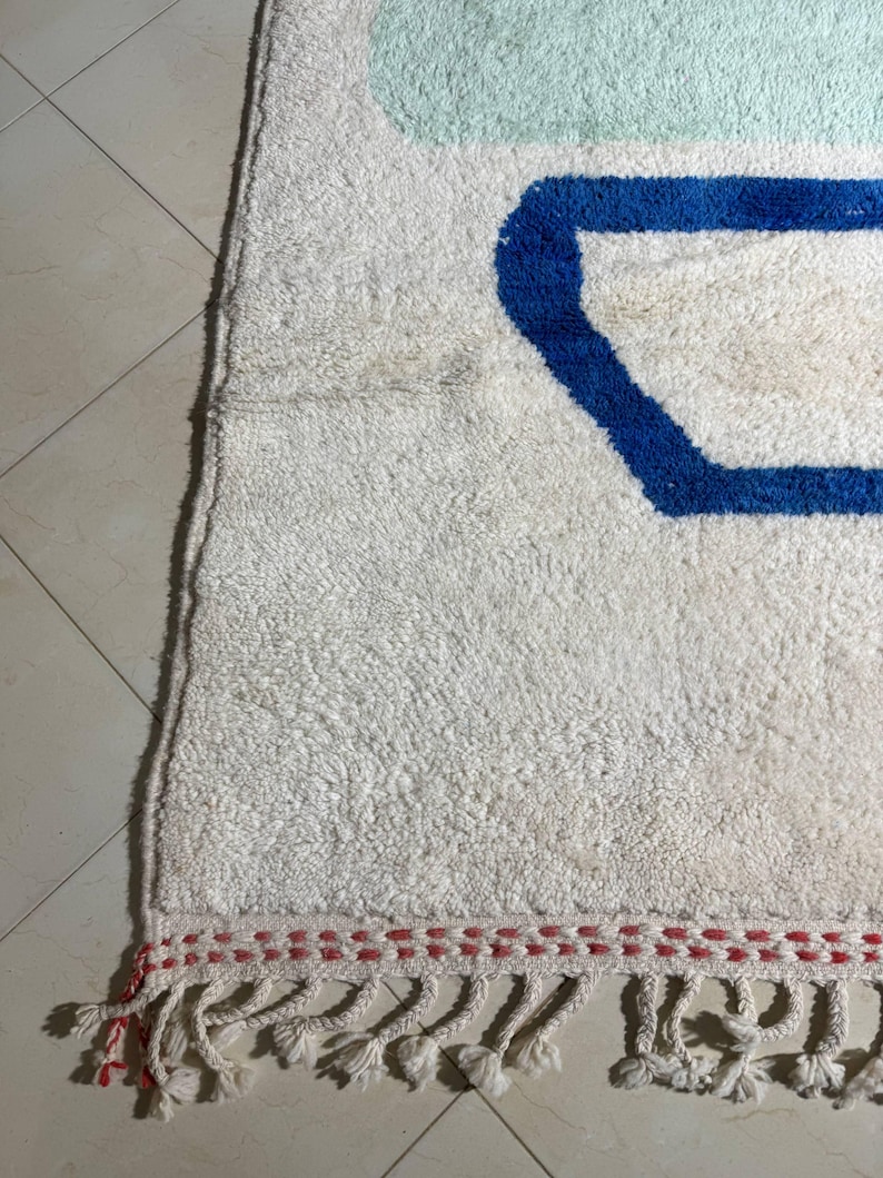 Modern Beni Ourain Rug – Abstract Moroccan Carpet – Colorful Handmade ...