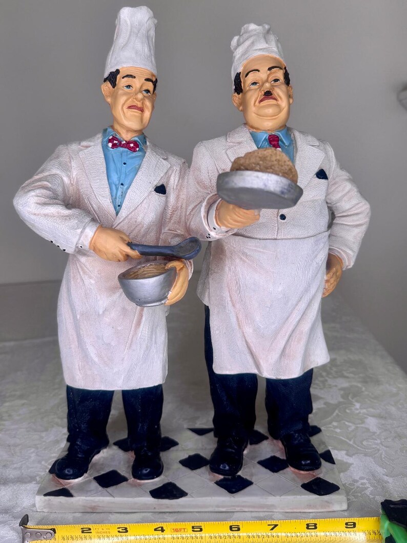 Laurel and Hardy Chef Statue/figurine Kitchen/restaurant Decor - Etsy