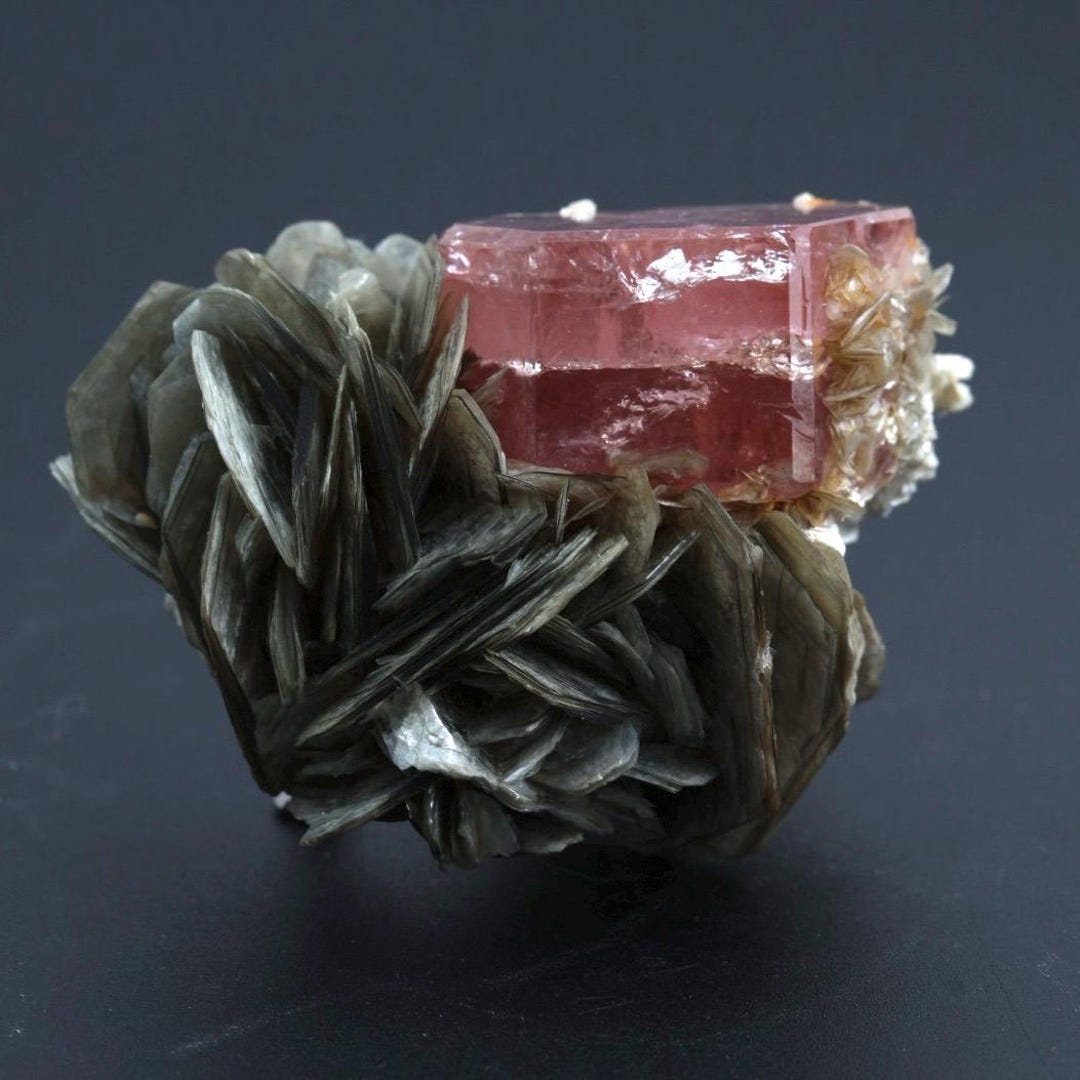 Pink Apatite With Muscovite Mica • - Etsy