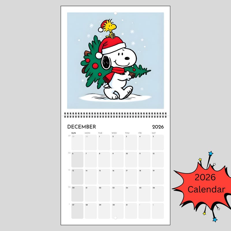 Snoopy Wall Calendars 2026 - Etsy UK