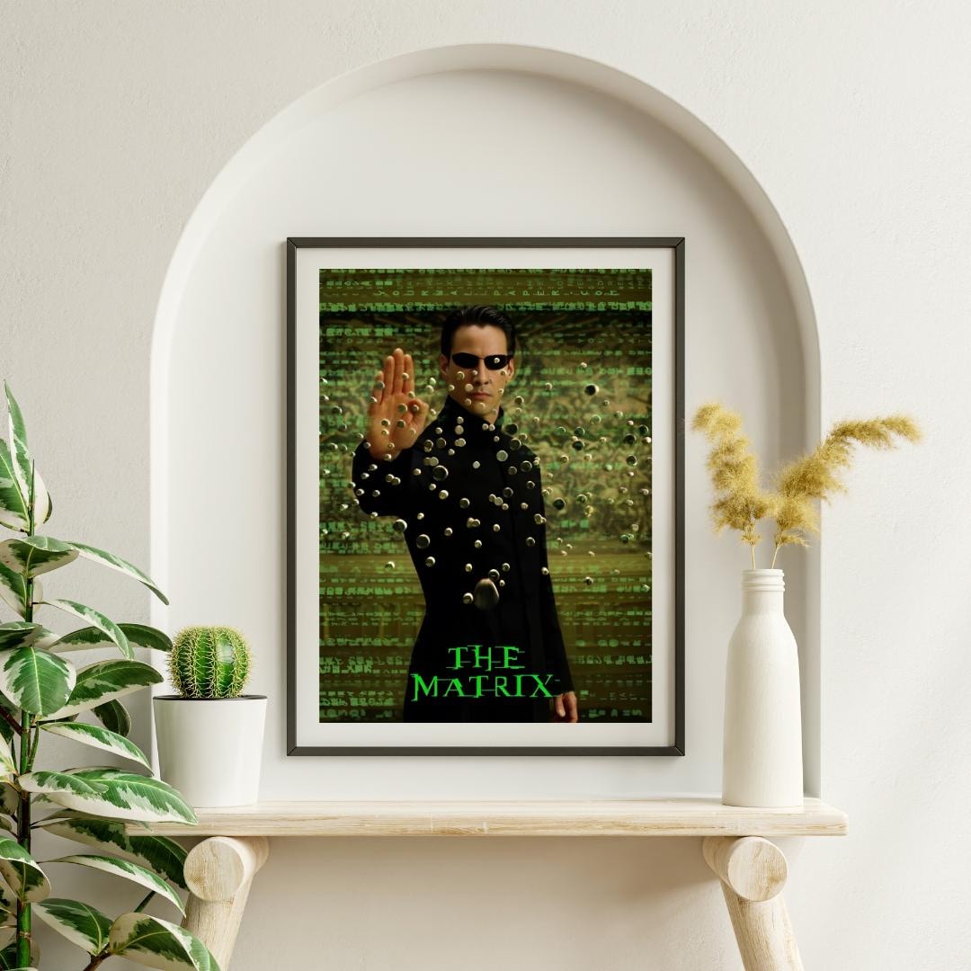 The Matrix Digital Poster, Green Code Aesthetic, Keanu Reeves, Lana ...