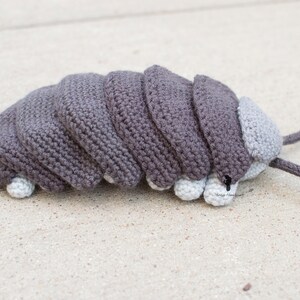 Pill Bug Plush - Roly Poly - Stuffed Crochet Animal - Greyscale - Gray ...