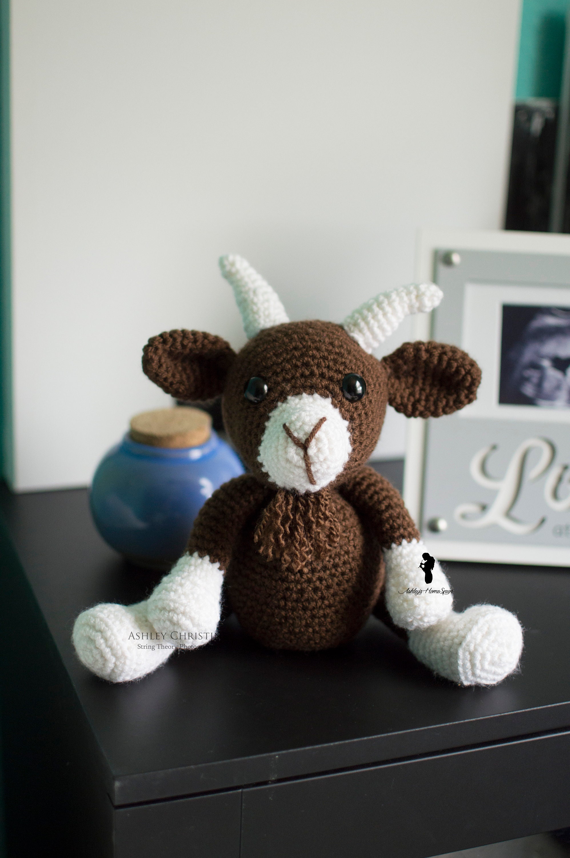 Goat Plush - Stuffed Crochet Animal - Choose Color - Poseable - Made to ...