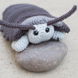 Pill Bug Plush - Roly Poly - Stuffed Crochet Animal - Greyscale - Gray ...