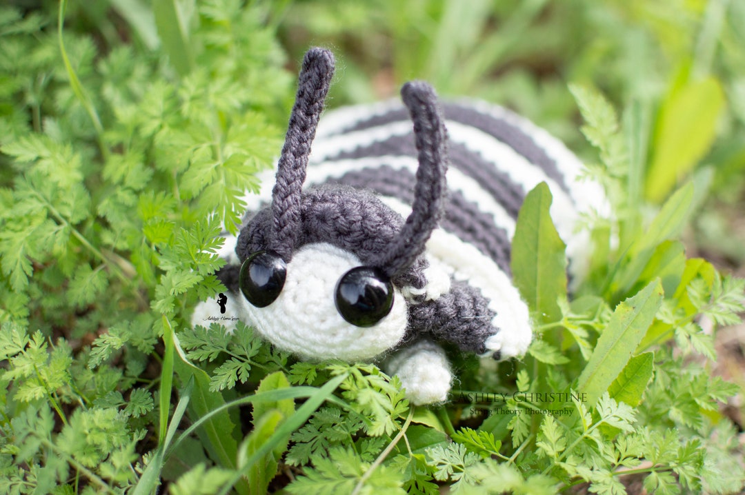 Zebra Isopod - Pill Bug Plush Big Eyes Version - Zebra Pill Bug - Roly ...