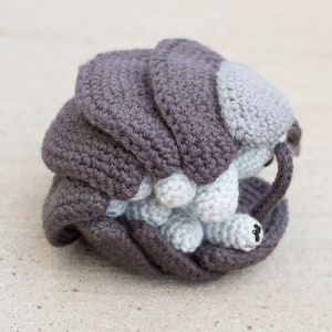 Pill Bug Plush - Roly Poly - Stuffed Crochet Animal - Greyscale - Gray ...