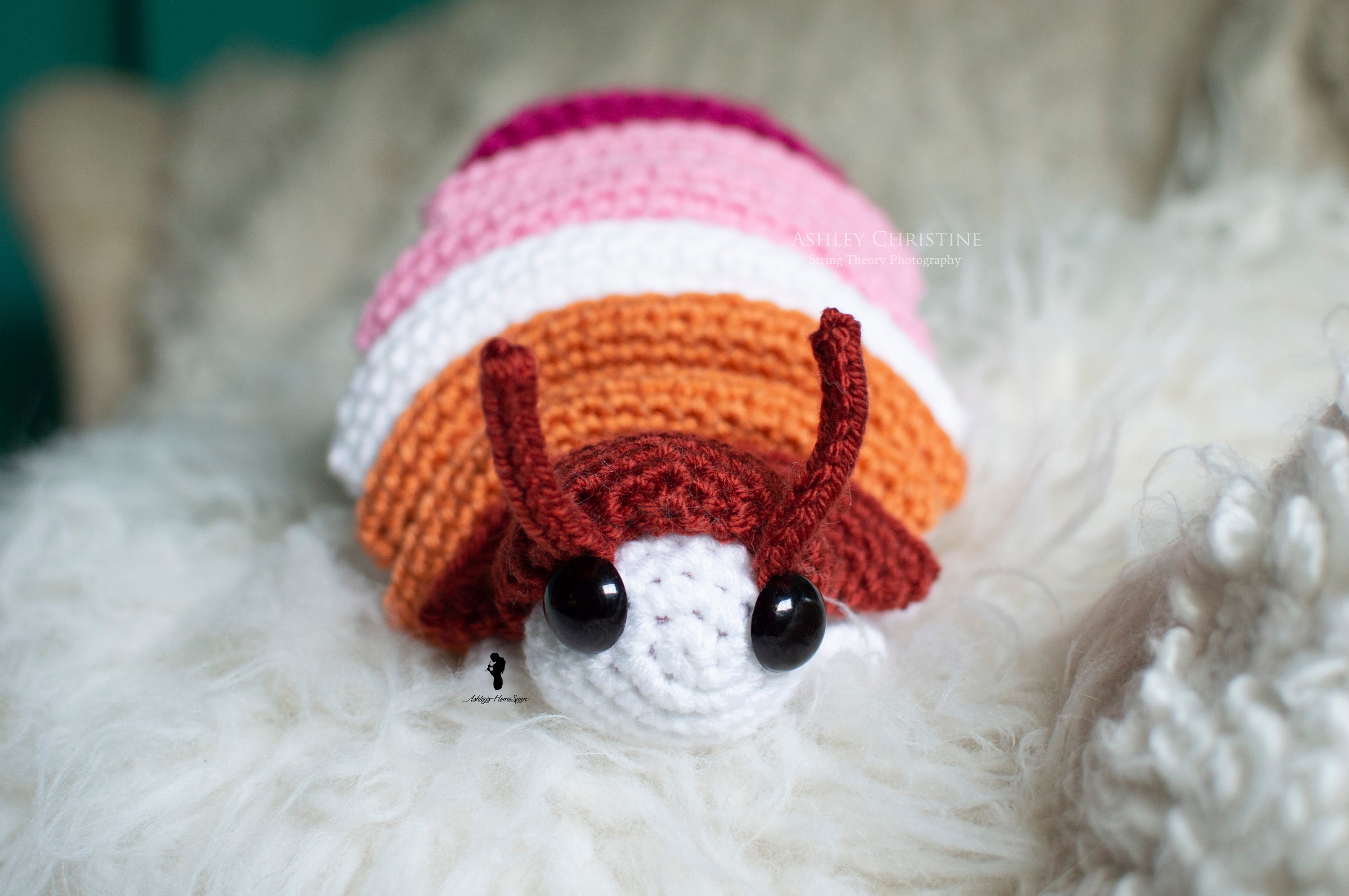 Pride Flag Pill Bug Plush - Roly Poly - Stuffed Crochet Animal ...