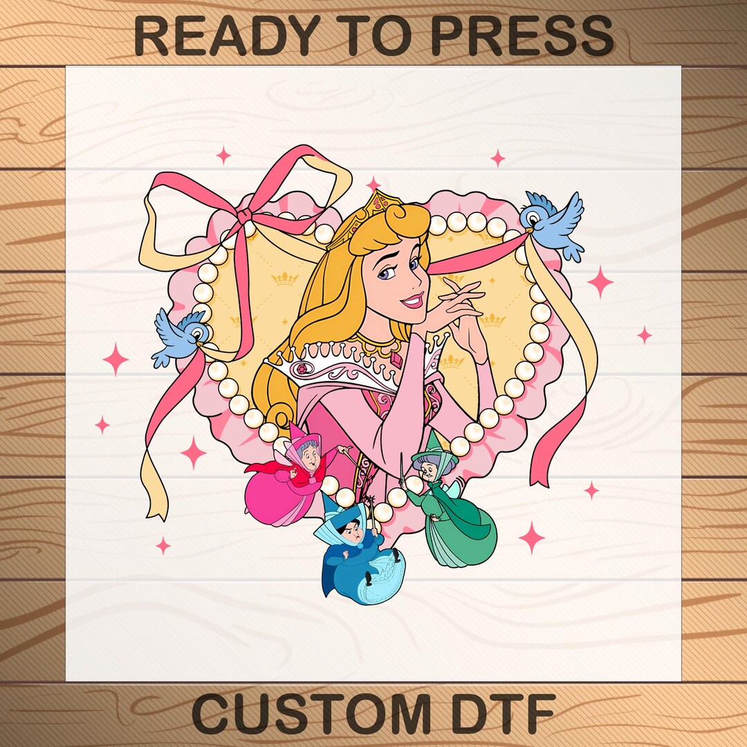 Princess Aurora DTF Transfer: Sleeping Beauty Heat Press Design - Etsy