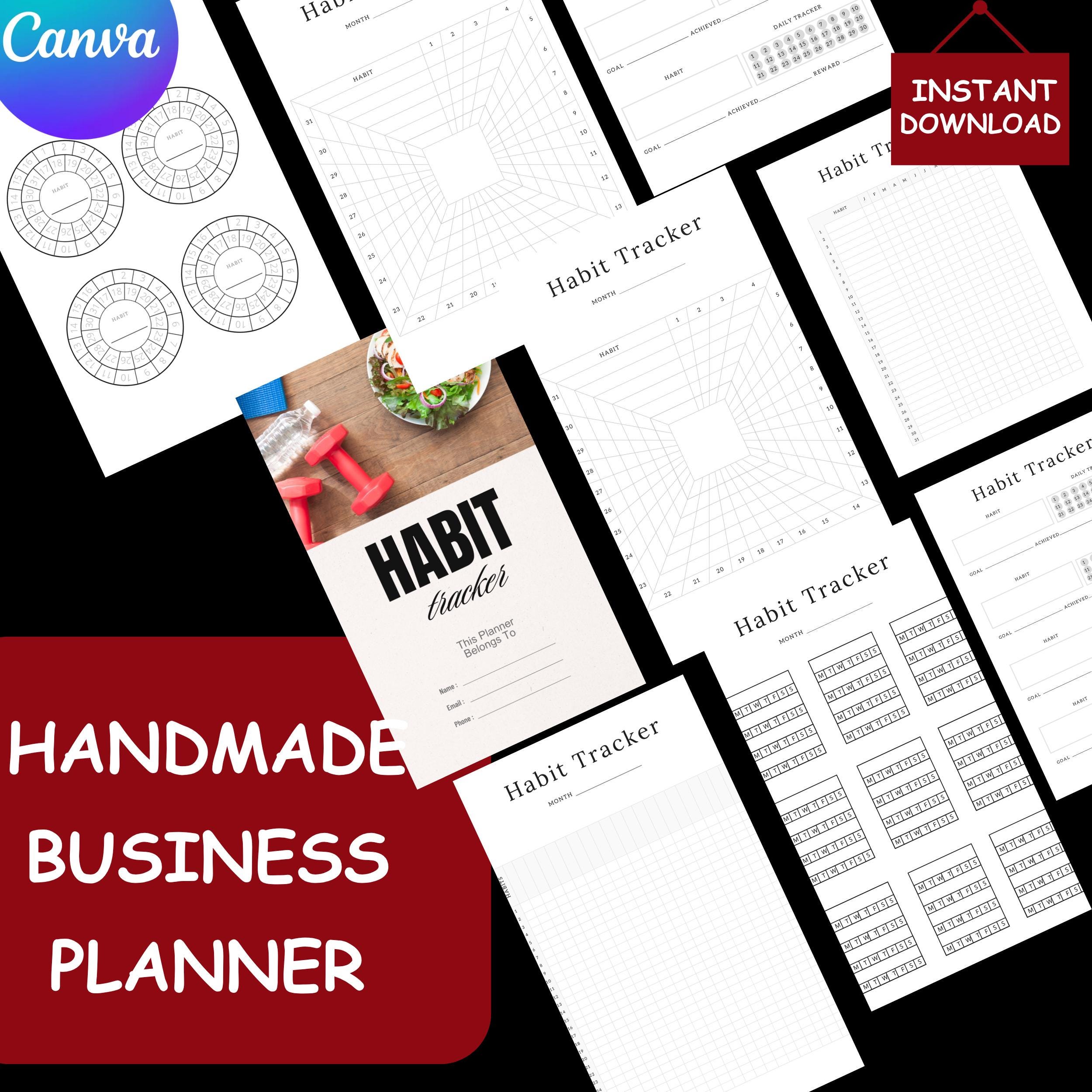Daily Habit Tracker Printable: Productivity Planner, Goal Setting (PDF ...
