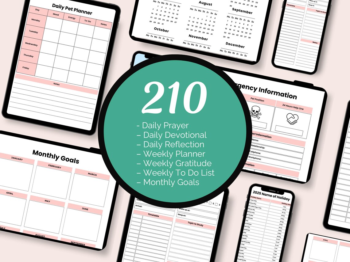 2025 Life Planner: Editable Canva Template, Printable PDF - Etsy