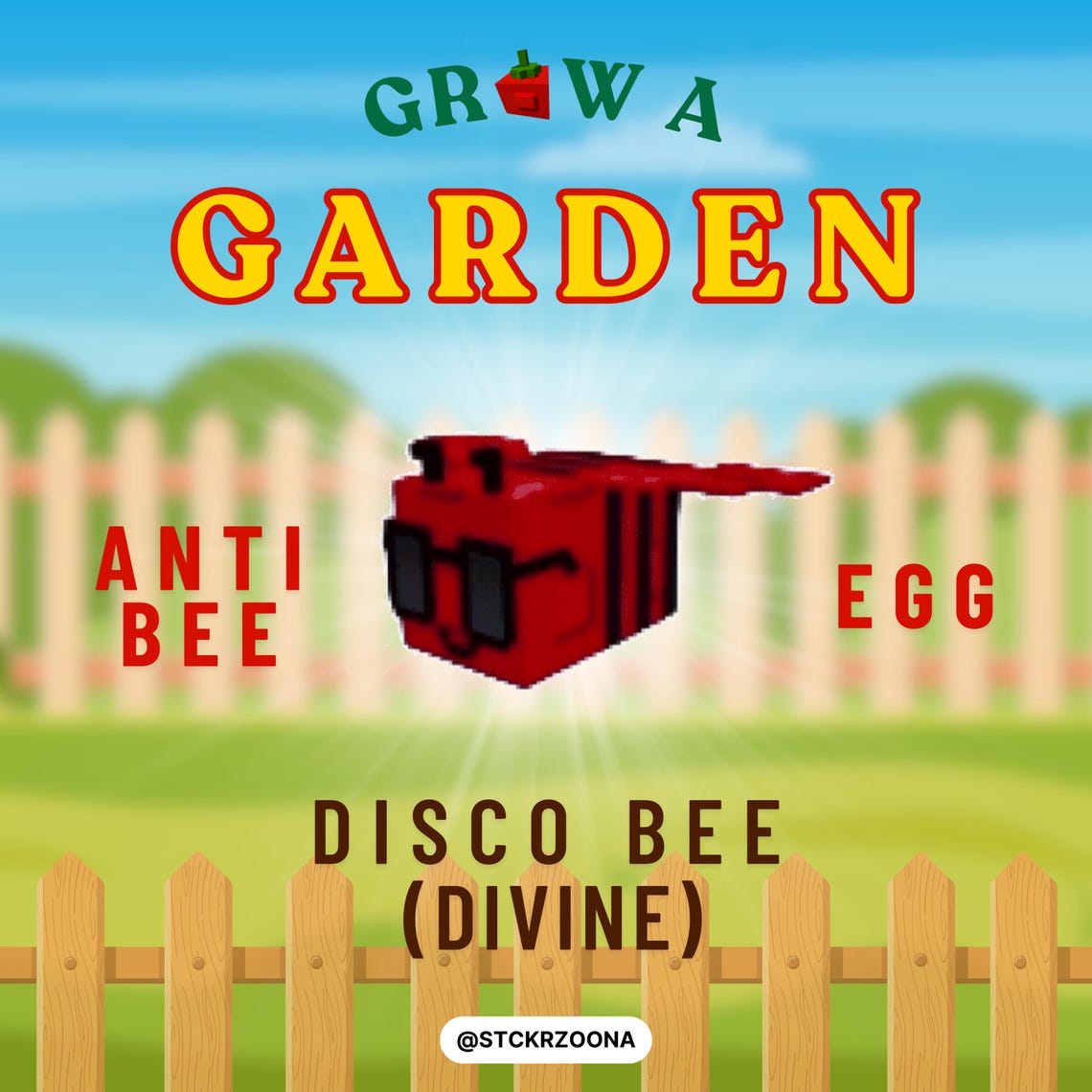 Grow a Garden - Disco Bee (divine Pet) | Anti Bee Egg Divine Pet | 1 ...