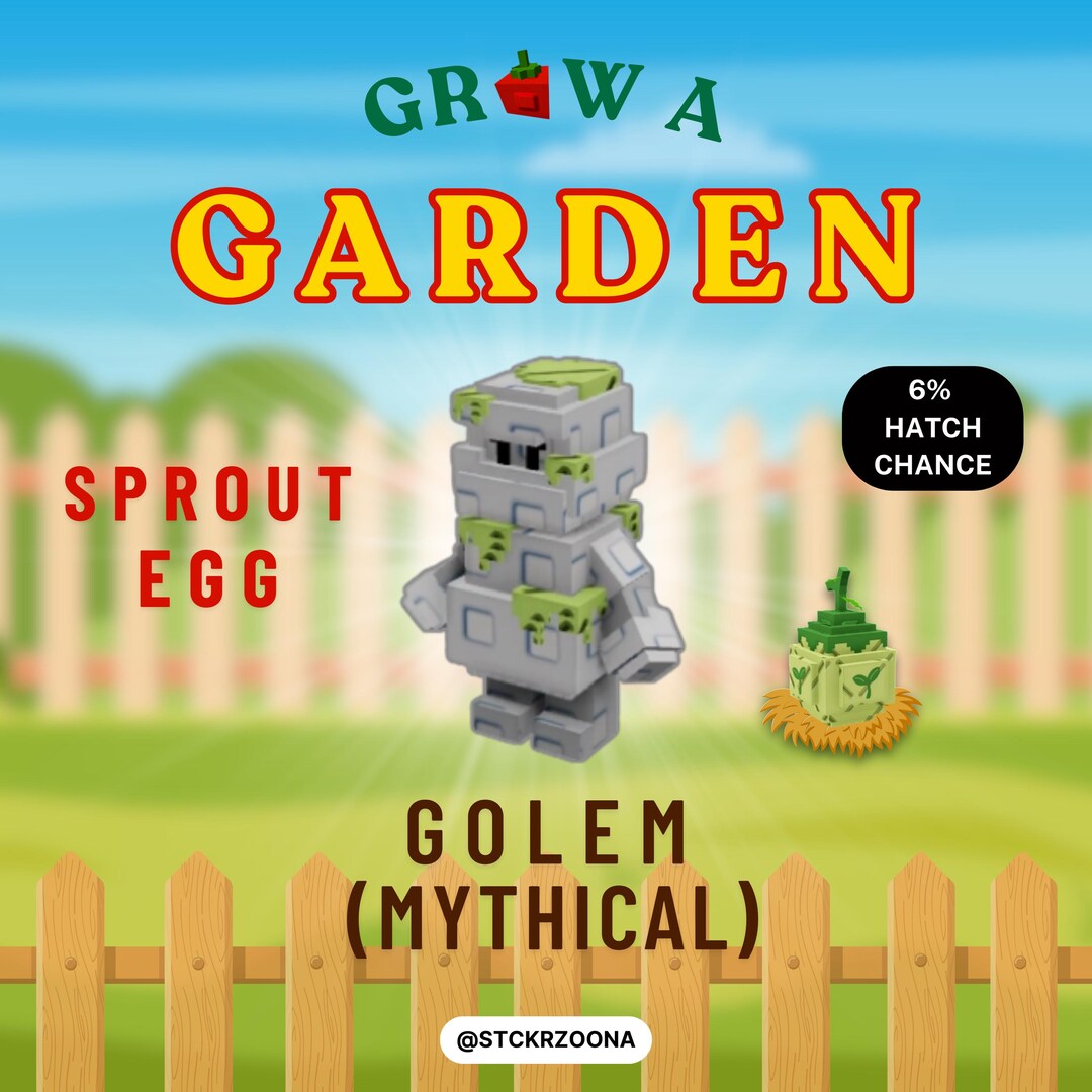 Grow a Garden - Golem (mythical Pet) | Sprout Egg Mythical Pet | 1 ...