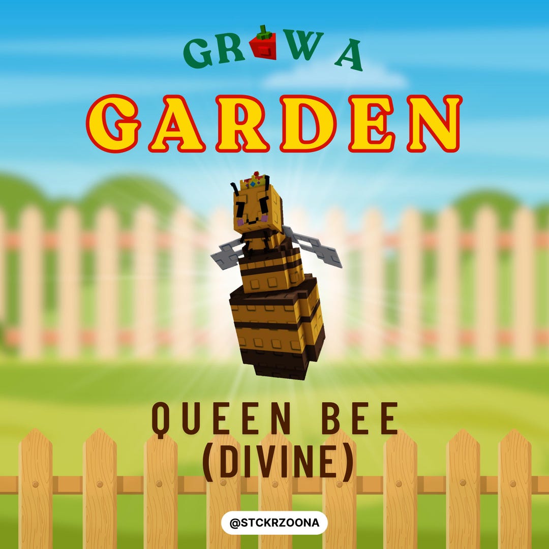Grow a Garden - Queen Bee (divine Pet) | Bee Egg Divine Pet | 1 Piece ...