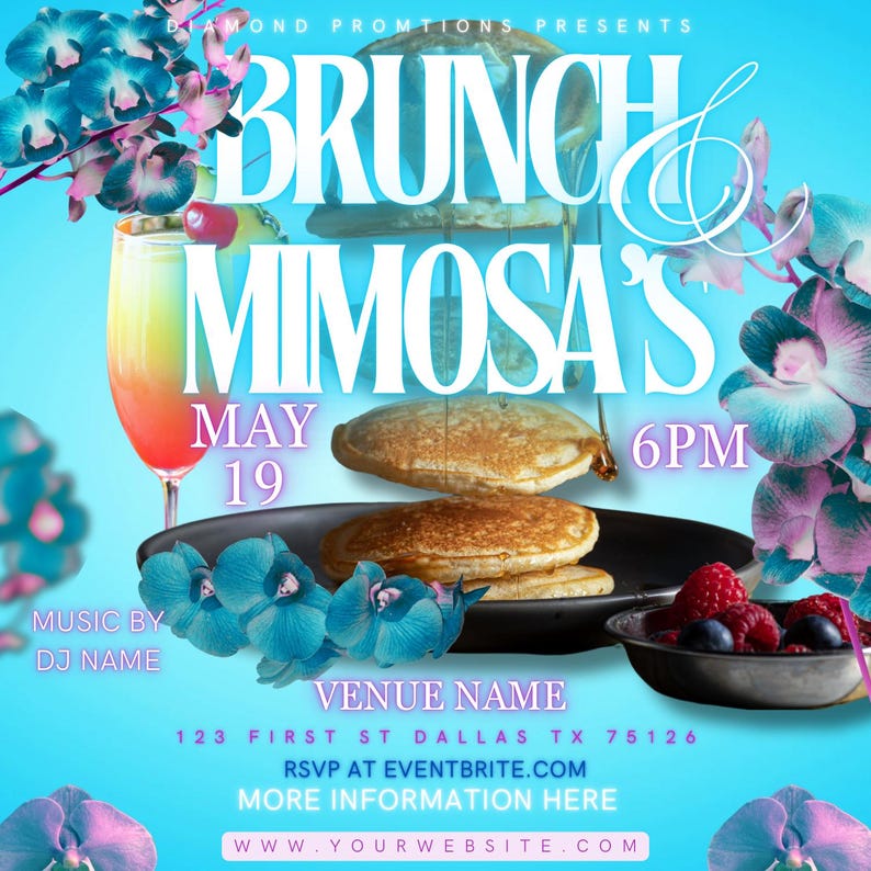 CUSTOM Made to Order Brunch Flyer - Women’s Brunch, Mimosas , Sunday ...