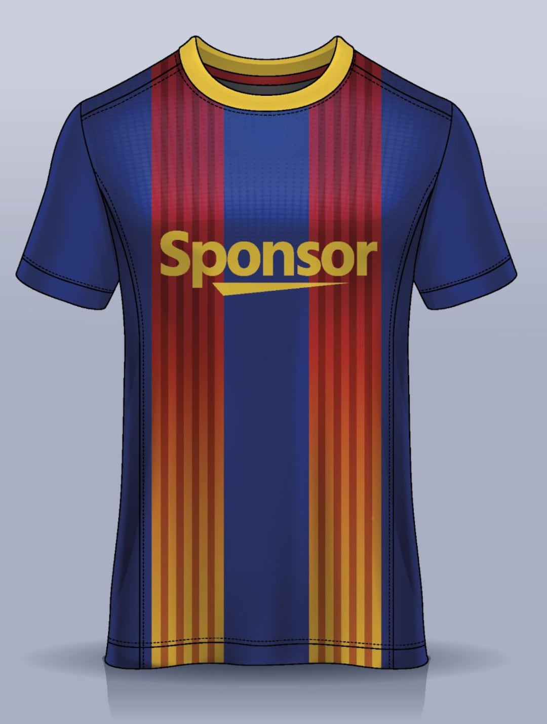 3d Realistic Soccer Jersey in Barcelona Style, Shirt Template for ...