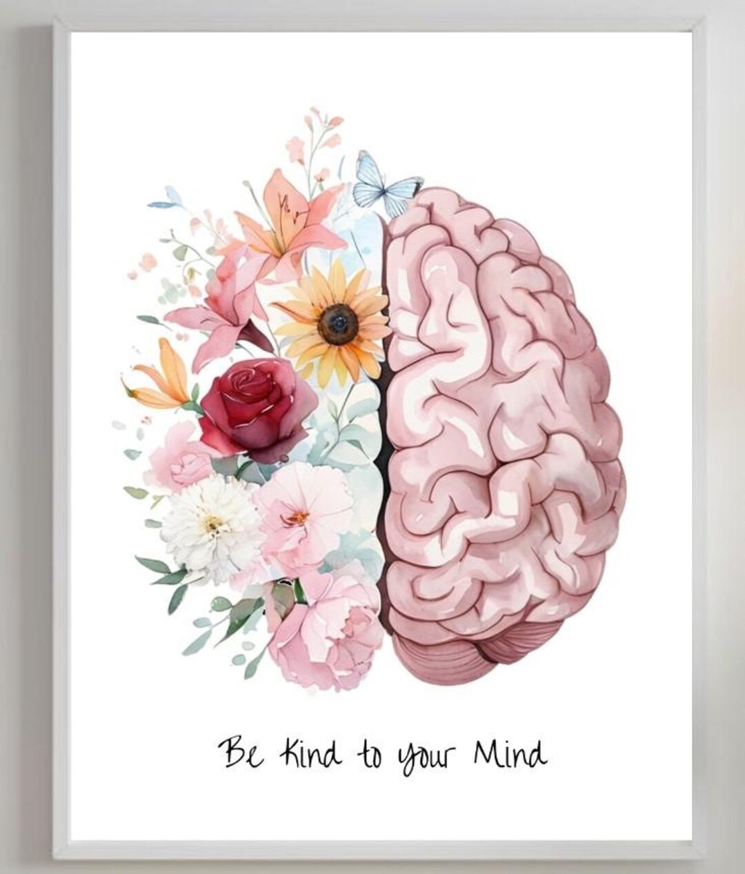 Be Kind to Your Mind - Mental Health Wall Art - Etsy
