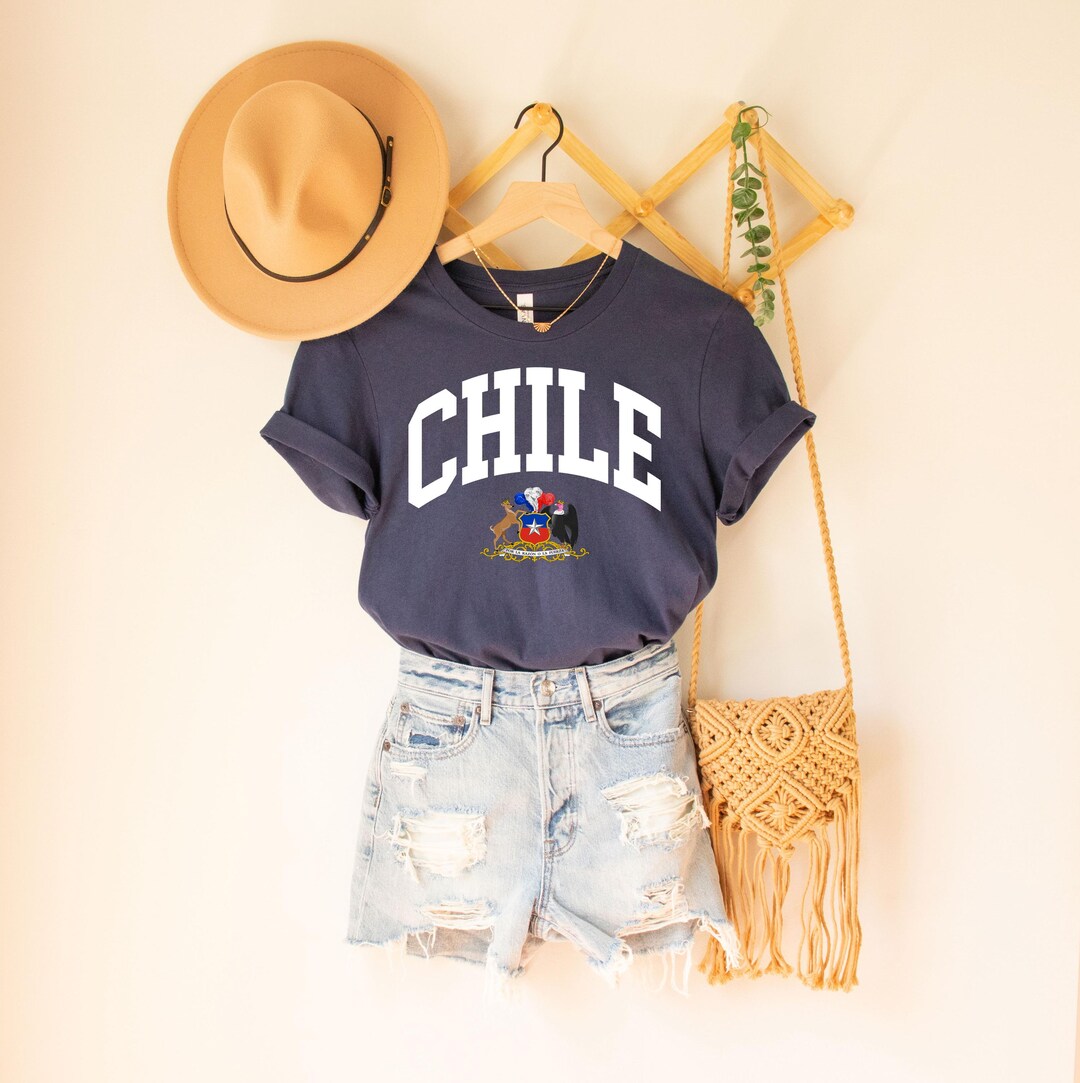Chile Tee,chile Tshirt, Chile Coat of Arms, Chilean Flag T-shirt, Flag ...