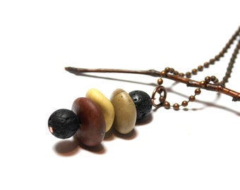 Beach Stones Drilled Pebbles Beads Jewelry Supplies by Allybeans