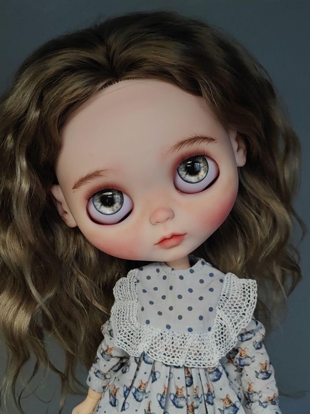 Custom TBL Blythe Doll | Natural Skin, Mohair Reroot, Goat Hair, Sleep ...
