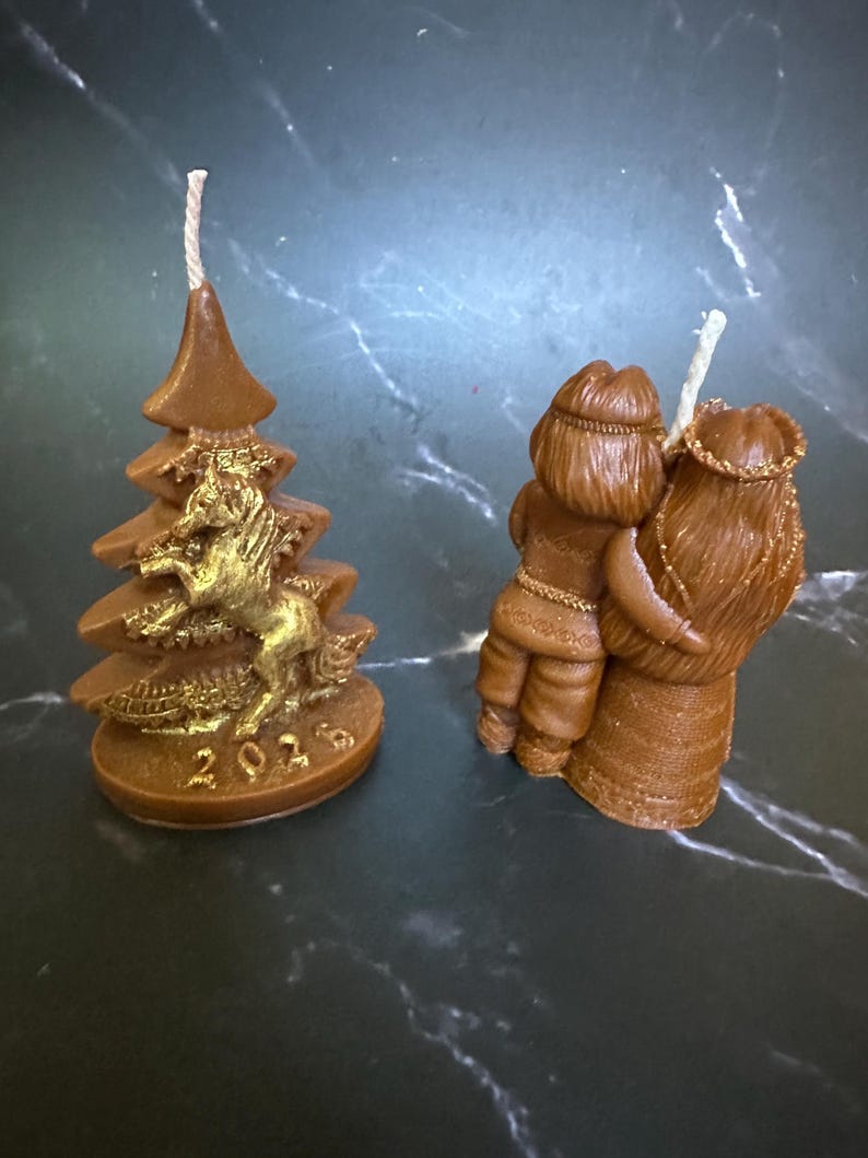 Handmade Beeswax 2026 Lucky Charm Set – Golden Horse & Bereginya - Etsy