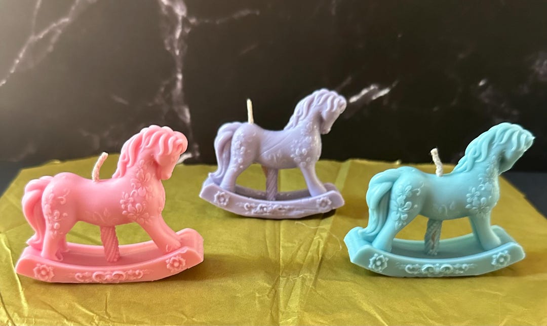 Rocking Horse Candle – Baby Shower Favor, First Birthday Gift, Nursery ...