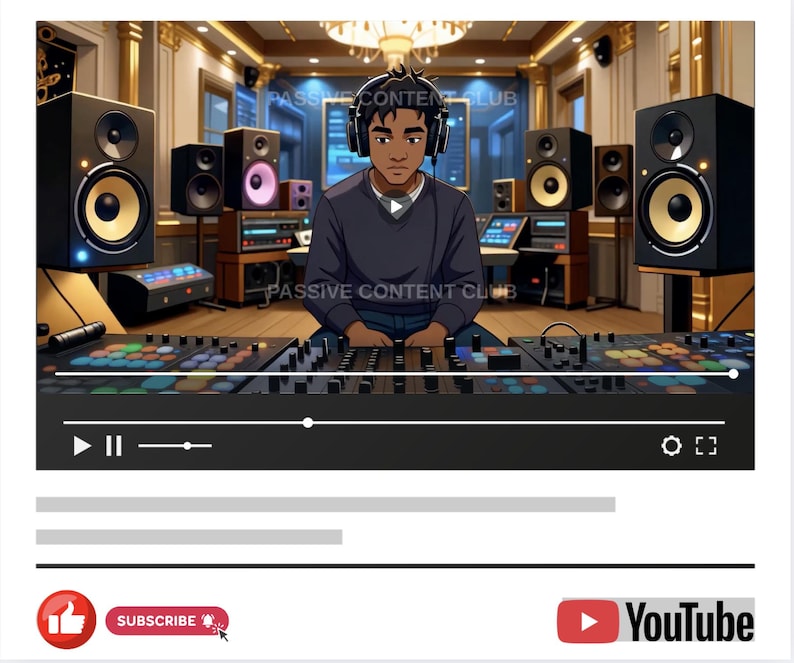 Lofi Music Studio Animated 4K Video Background: Seamless Loop (digital ...