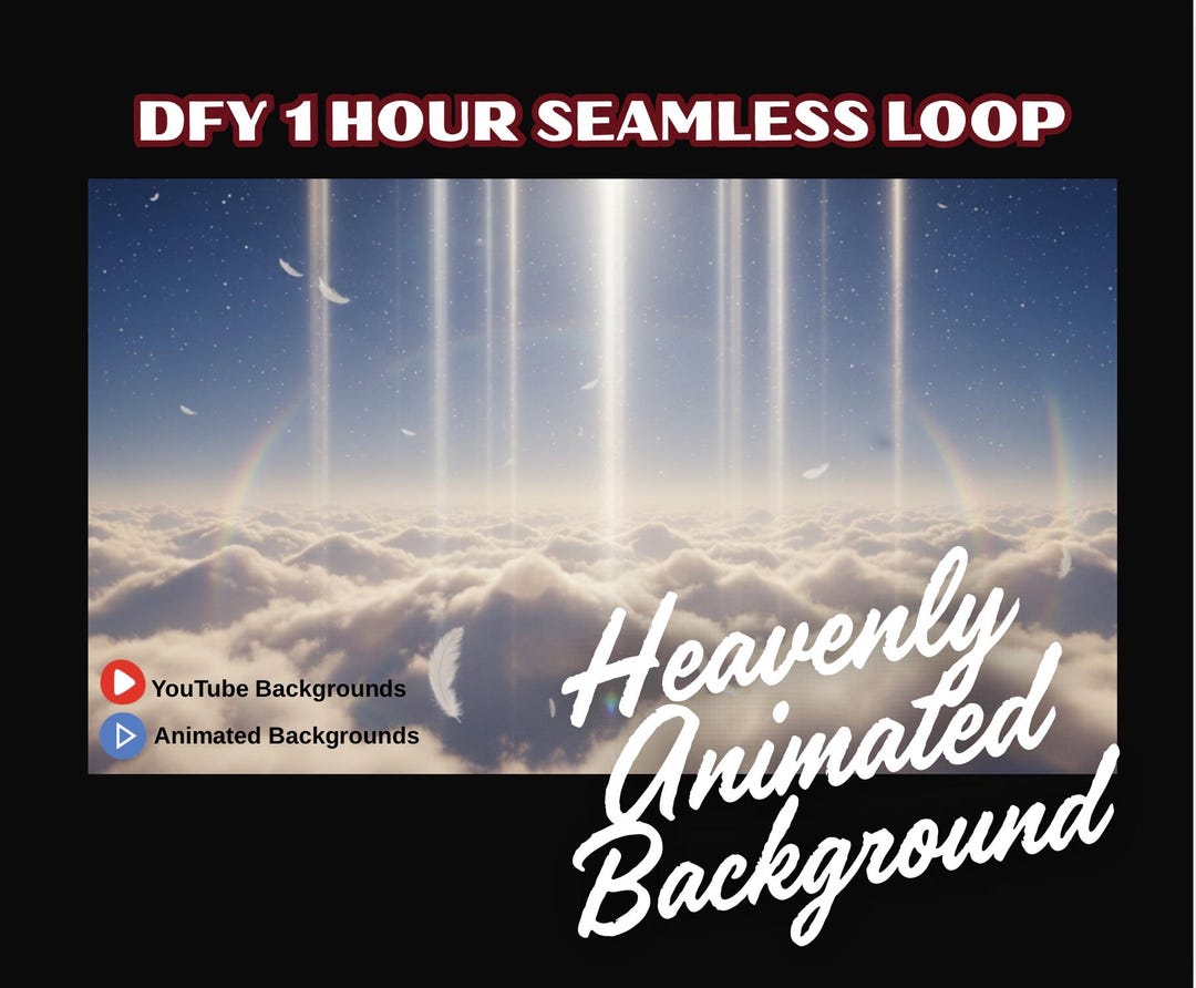 DFY 1 Hour Seamless Loop Heavenly Clouds | Animated Backgrounds ...