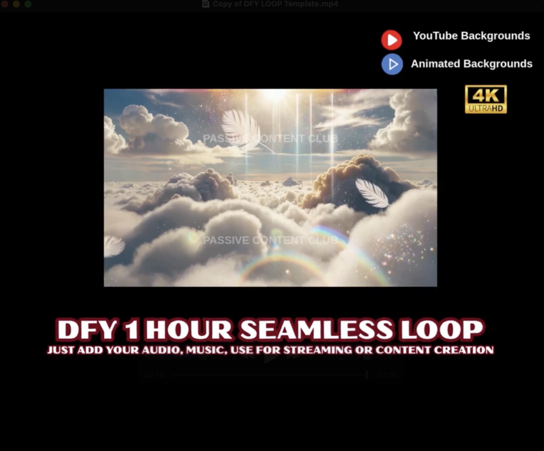 DFY 1 Hour Seamless Loop Heavenly Clouds | Animated Backgrounds ...