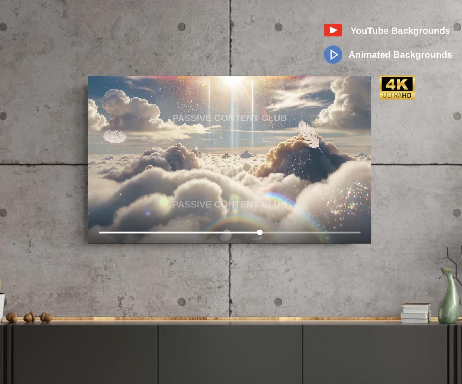 Heavenly Animated 4K Video Background: Seamless Youtube Backdrop ...