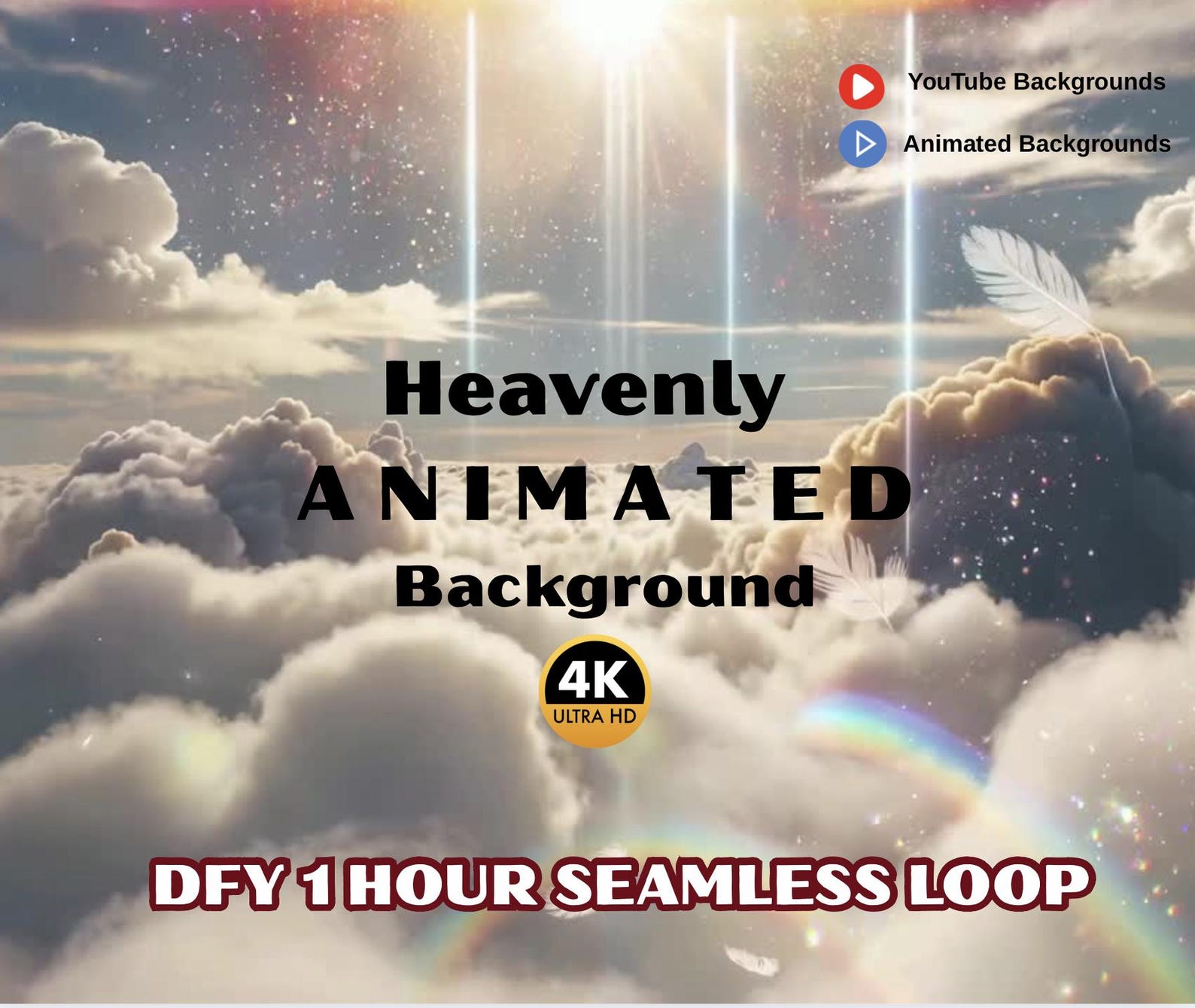 DFY 1 Hour Seamless Loop Heavenly Clouds | Animated Backgrounds ...