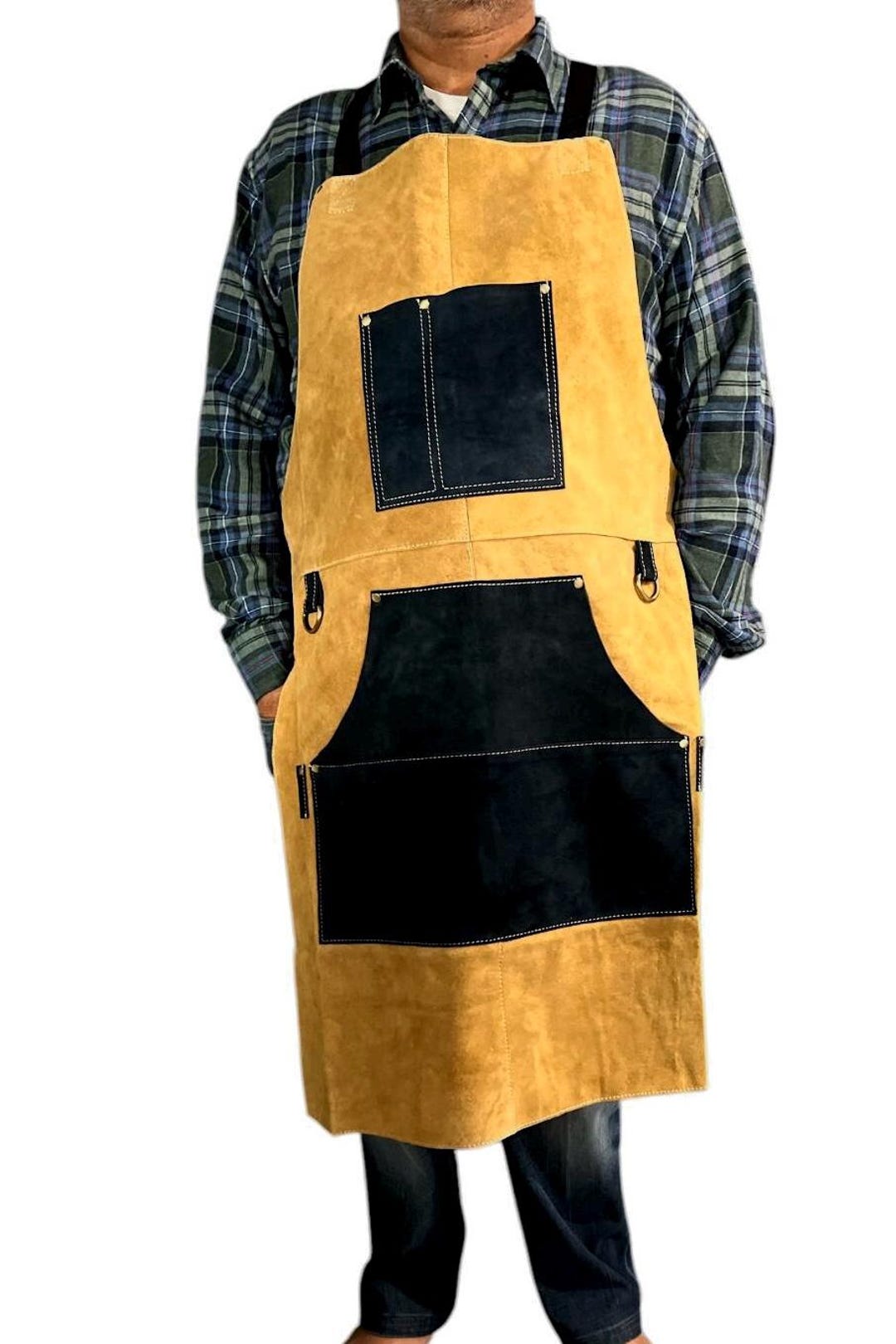 Handmade Leather Work Apron – Heavy-duty for Woodworkers, Blacksmiths ...
