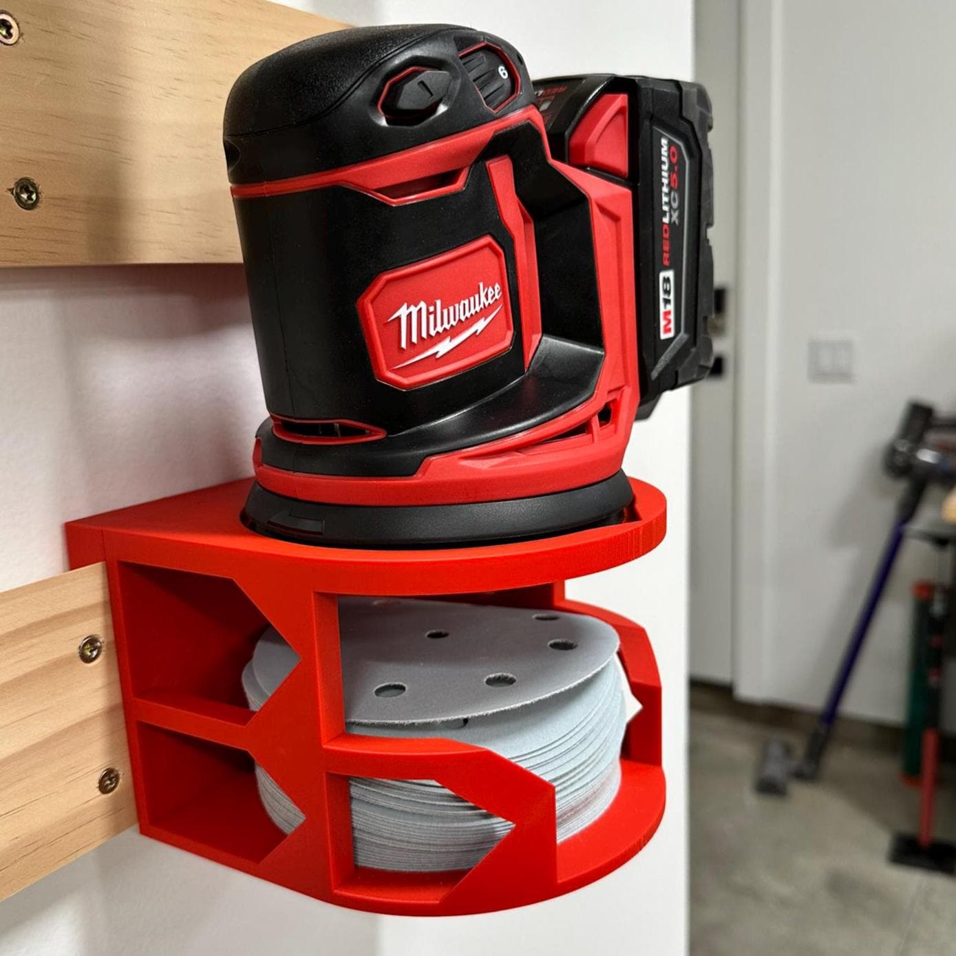 5" Sander Holder With Sandpaper Storage | French Cleat or Direct Wall Mount Options - Free ...