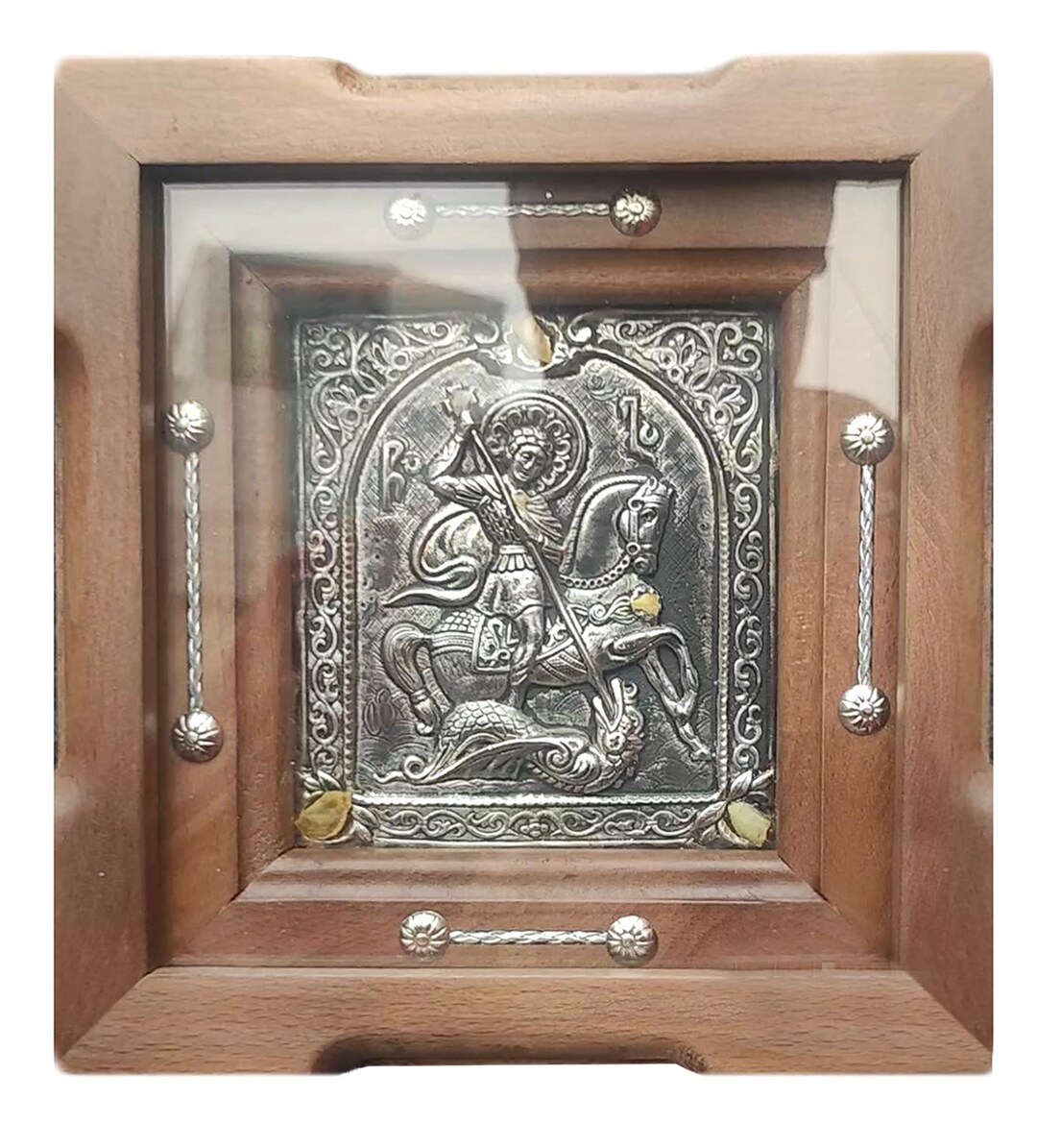 Handmade Embossed Icon of St. George, Orthodox Christian Wall Art ...