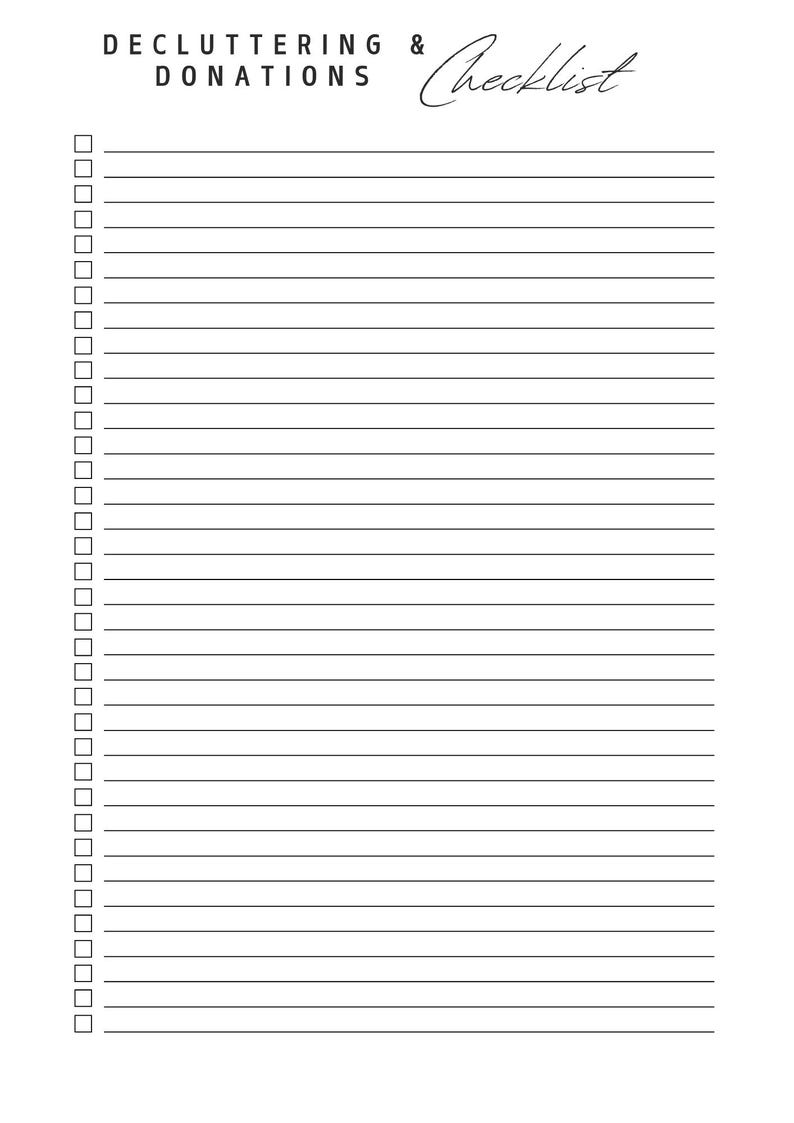 Donations Checklist - Etsy
