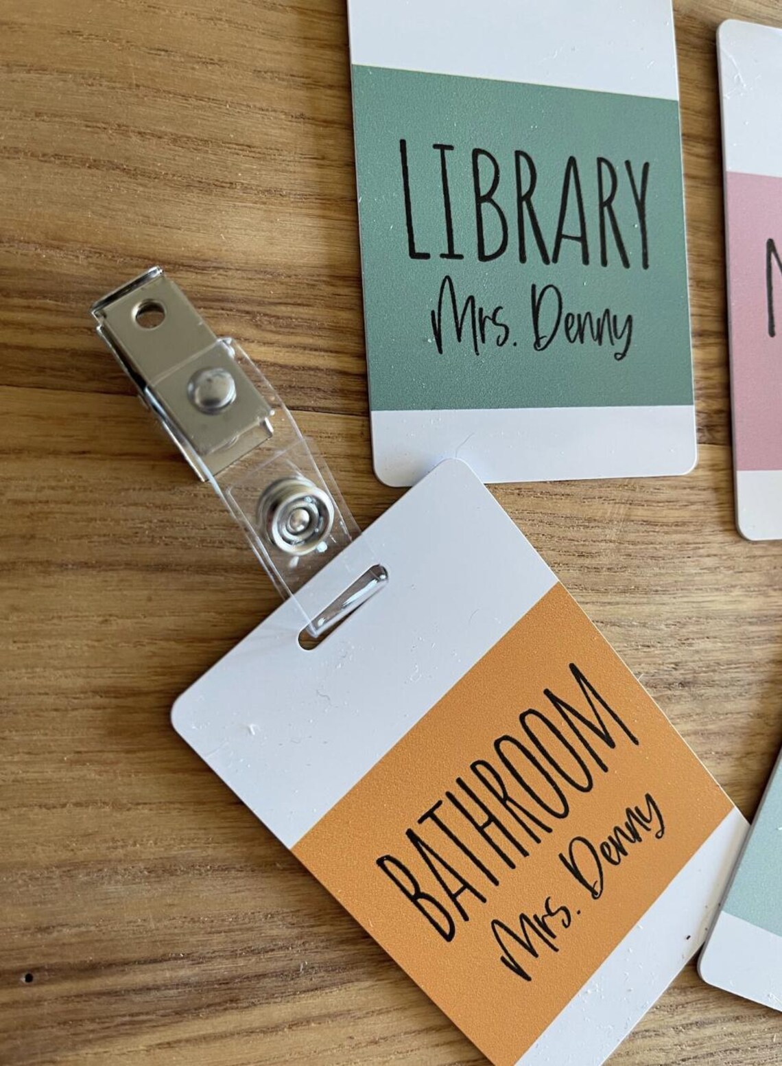 Color Block Acrylic Classroom Hall Passes - Etsy