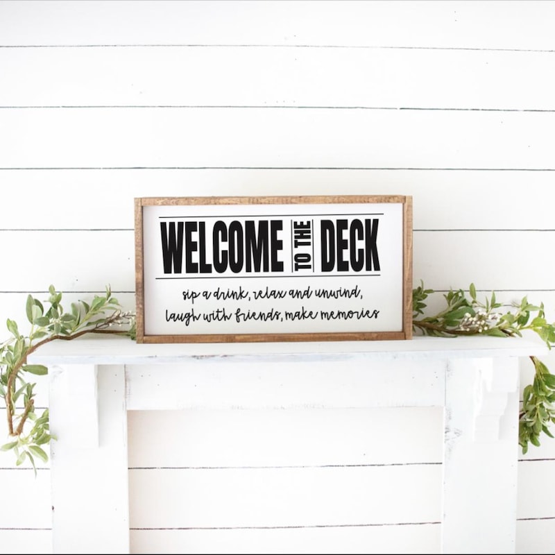 Welcome to the Deck Sign - Etsy